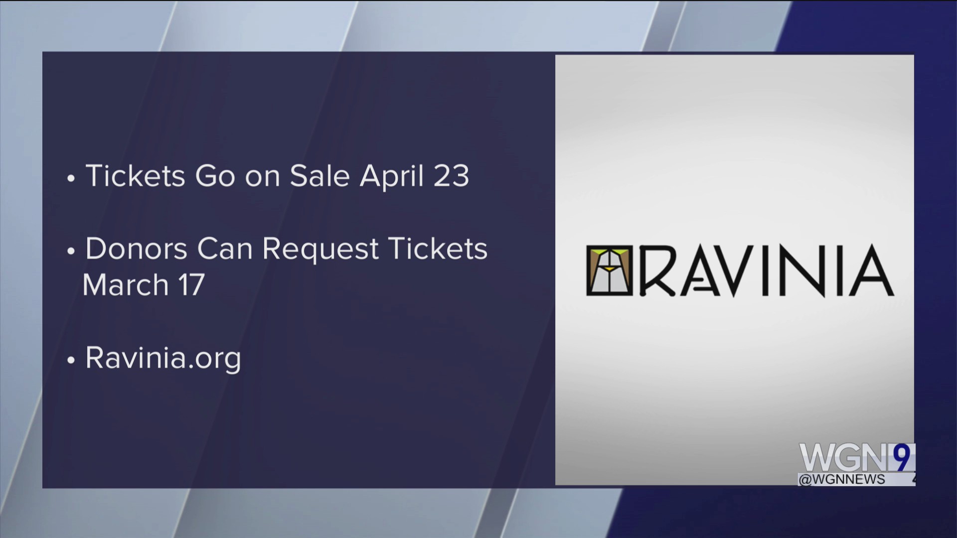 Ravina releases the summer schedule