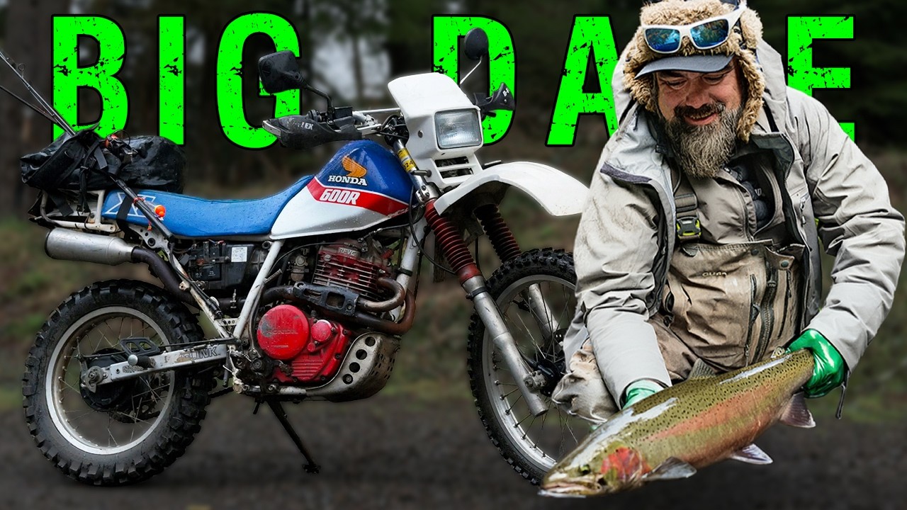 Motorcycle fishing mission for winter steelhead