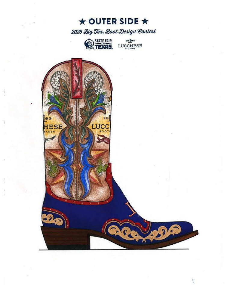 Dallas native wins 2026 Big Tex Boot Design Contest