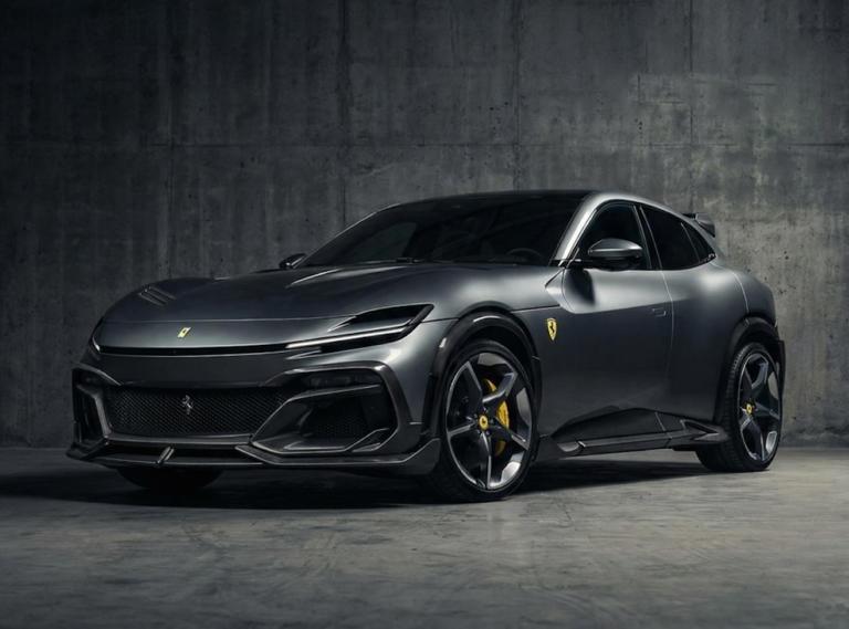 Ferrari Purosangue looks hot with subtle carbon fiber shower