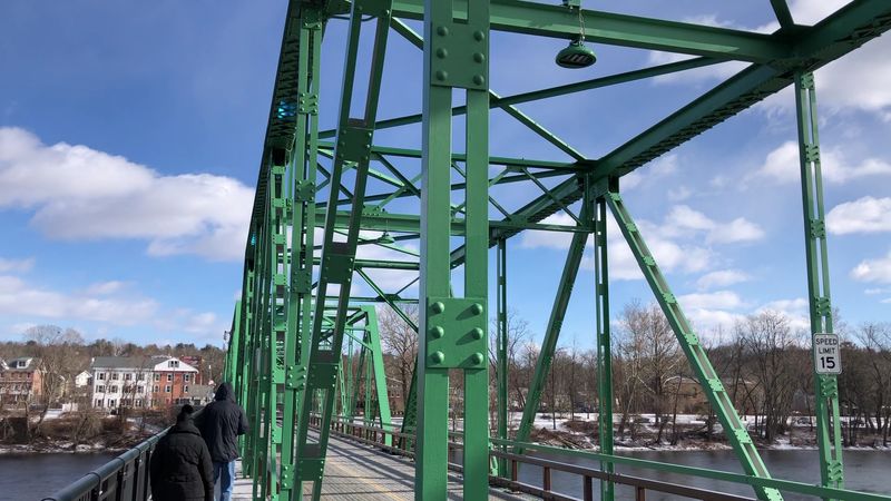 The New Jersey bridge with a pedestrian path linking two states