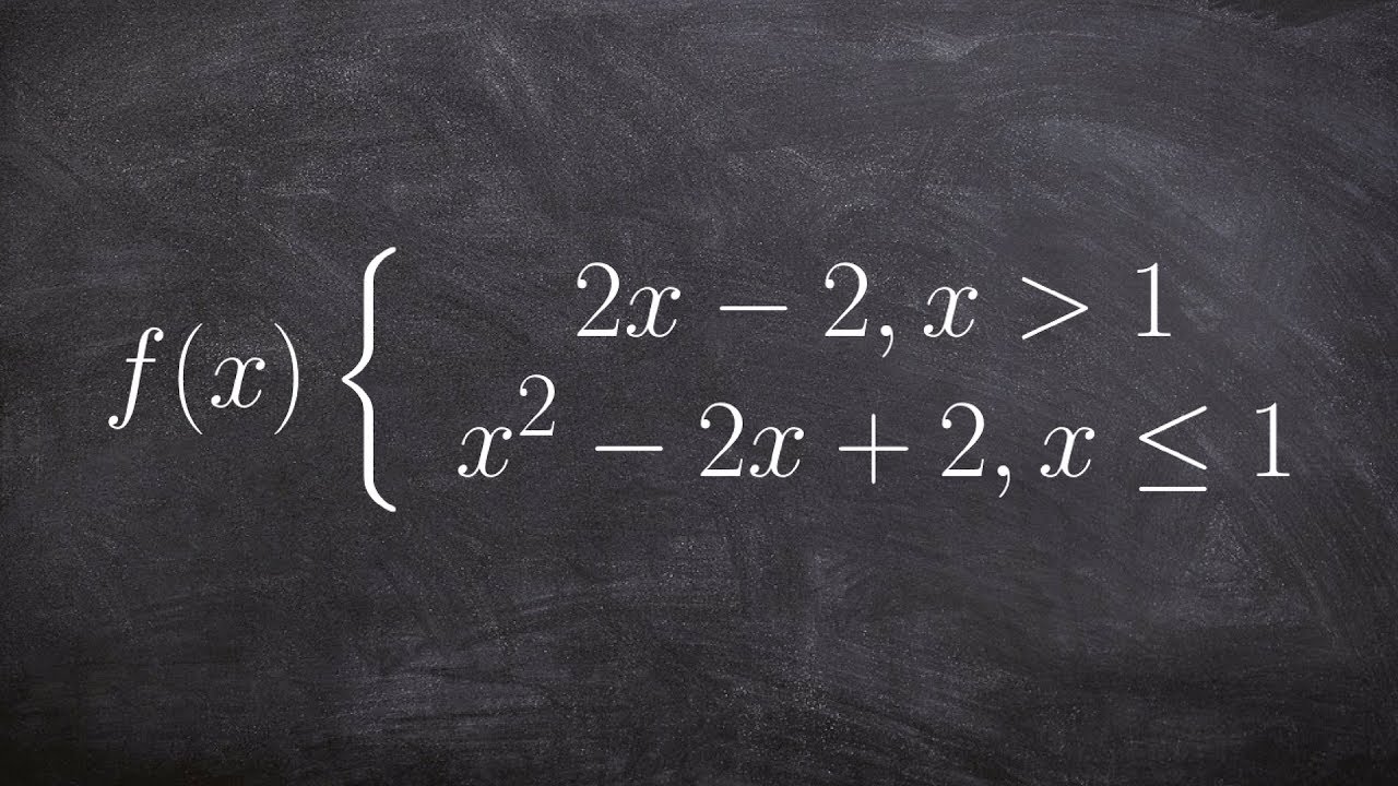 Evaluating a piecewise function for a value