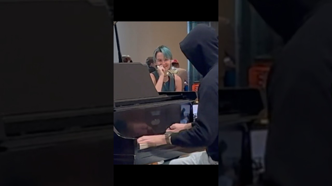 Playing beanie in my college cafeteria #piano