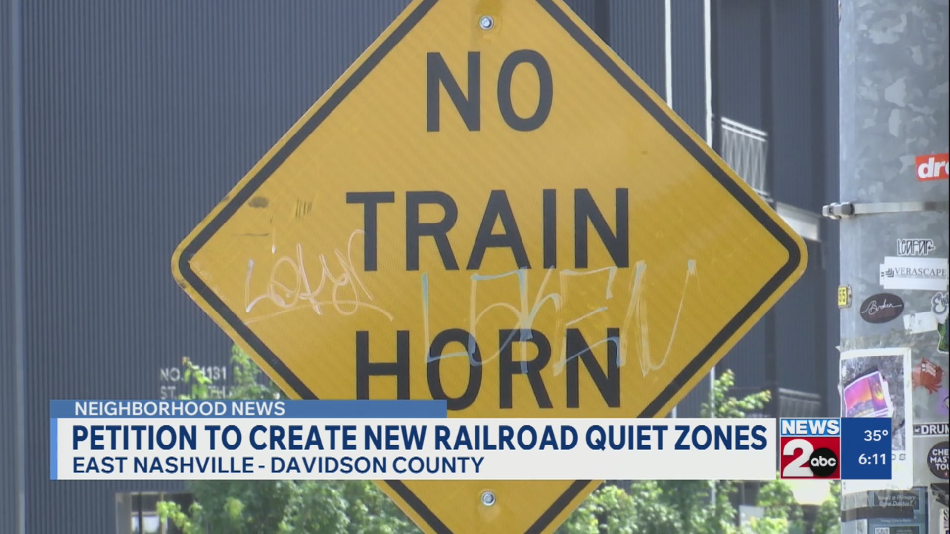 Petition to create a new railroad quiet zone in East Nashville, TN