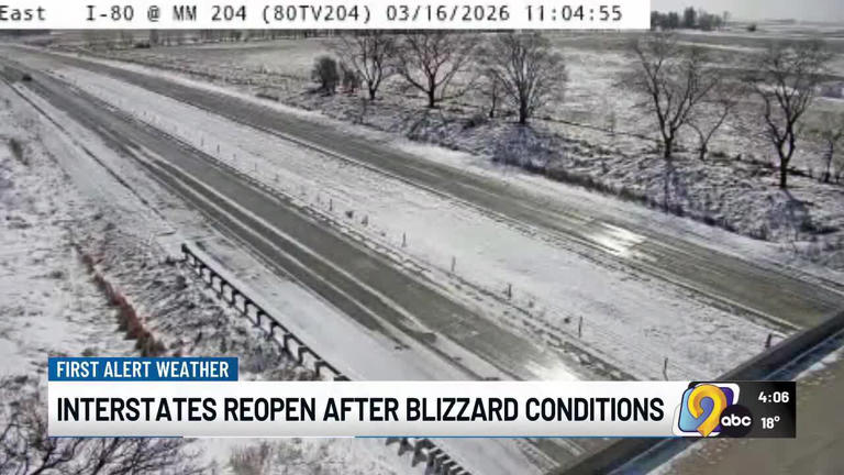 Interstates reopen after blizzard conditions shut down Iowa roads overnight
