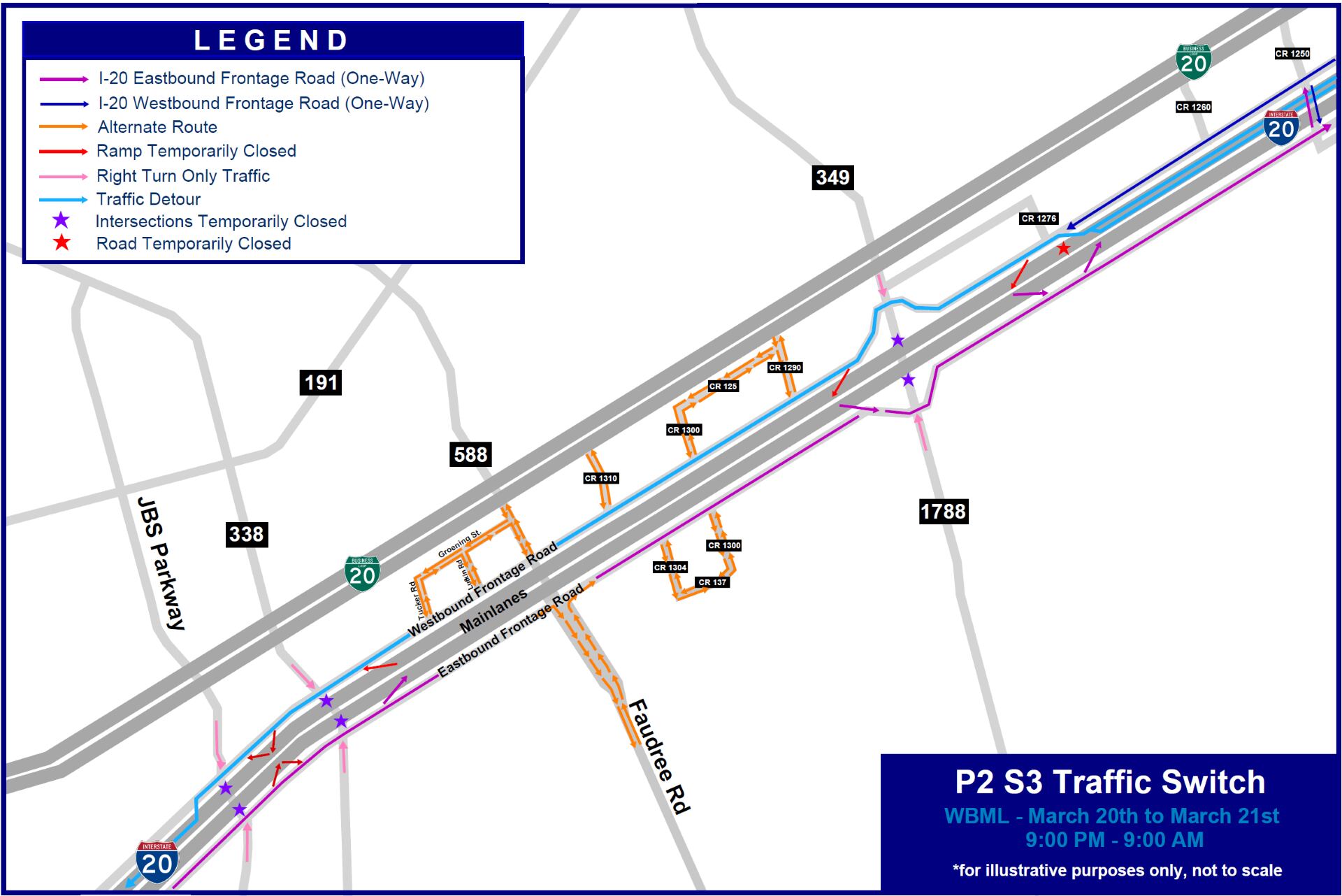 Westbound I-20 between Midland and Odessa to close overnight Friday for ...