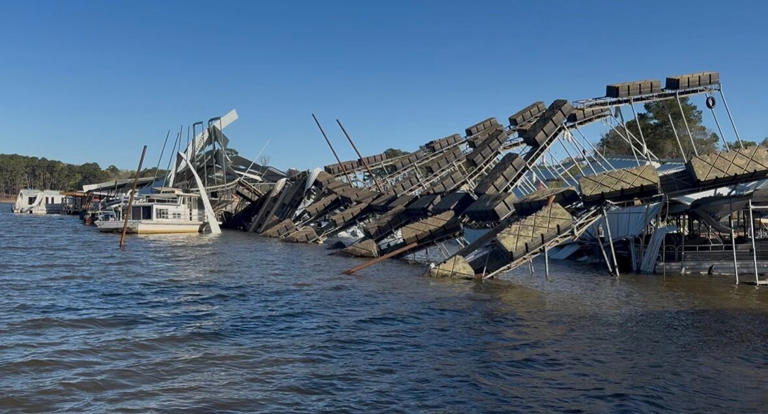 Recovery efforts continue at Lake O’ the Pines marina after heavy winds ...