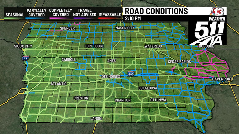 Blizzard creates hazardous road conditions in Iowa, DOT reopens I-80 & I-35