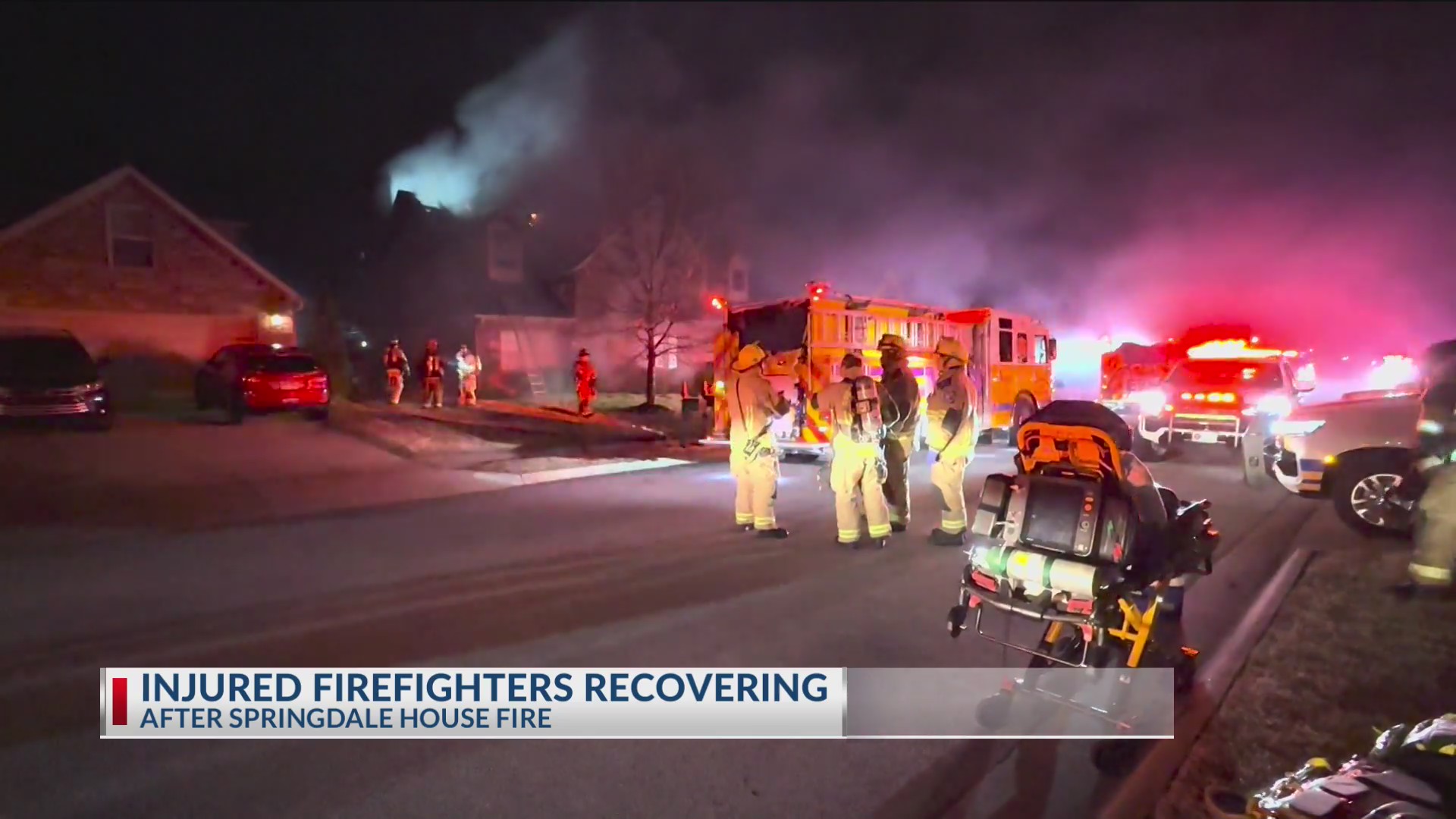 Injured firefighters recovering after Springdale house fire