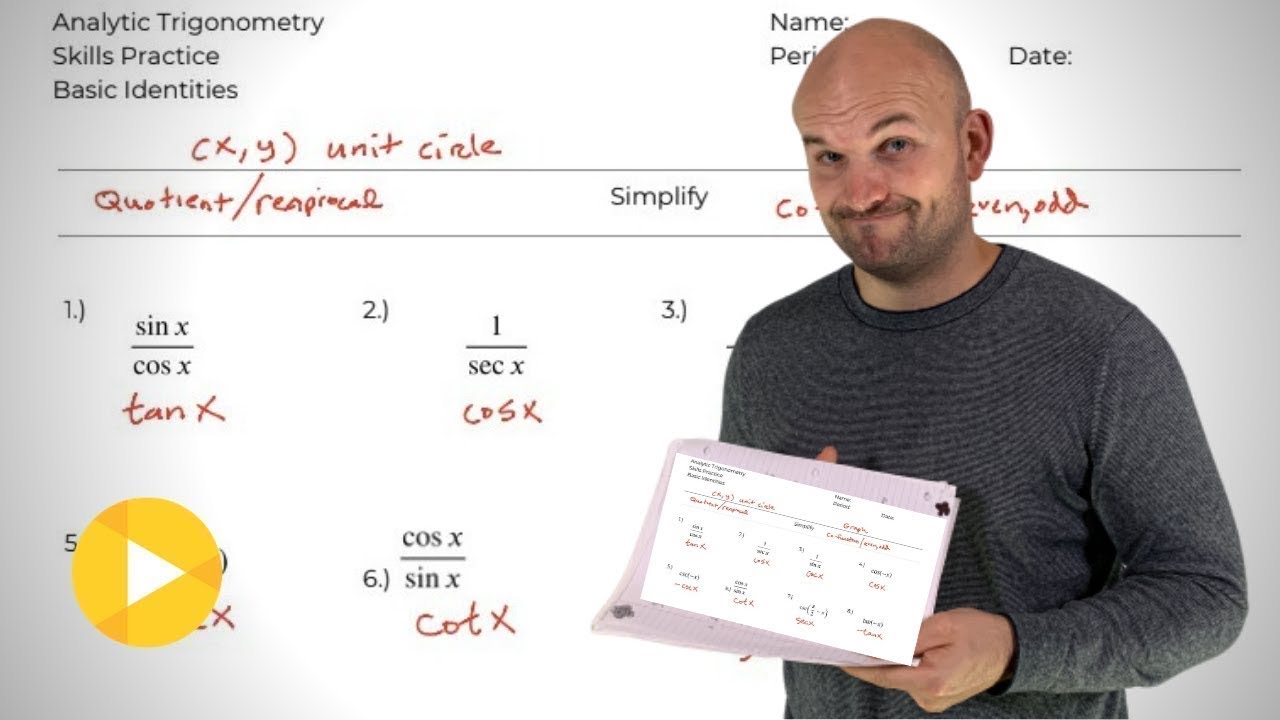 Simplify 20 basic trigonometric identities | Analytic trigonometry ...