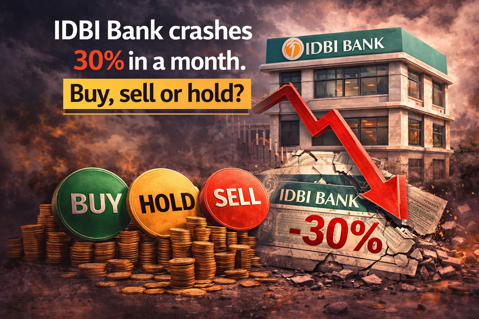 Divestment jolt hits IDBI Bank as shares extend decline to 30% in a ...