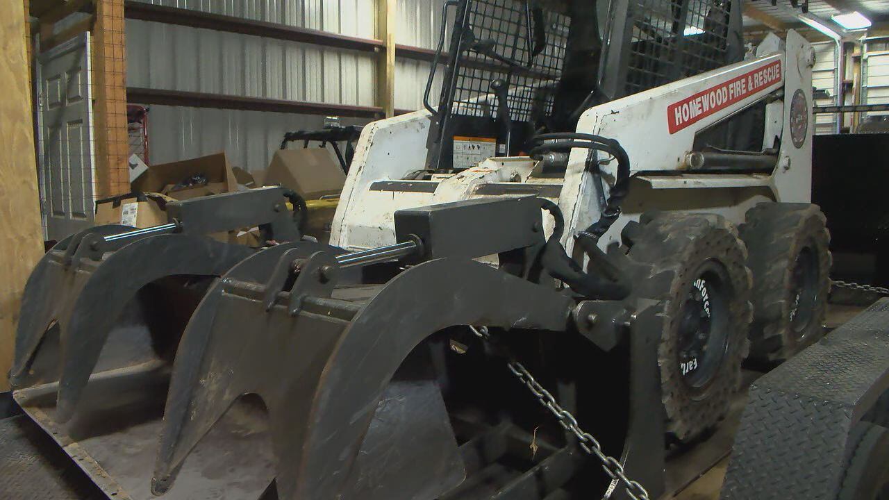 Homewood Fire Department uses skid steer to speed storm response