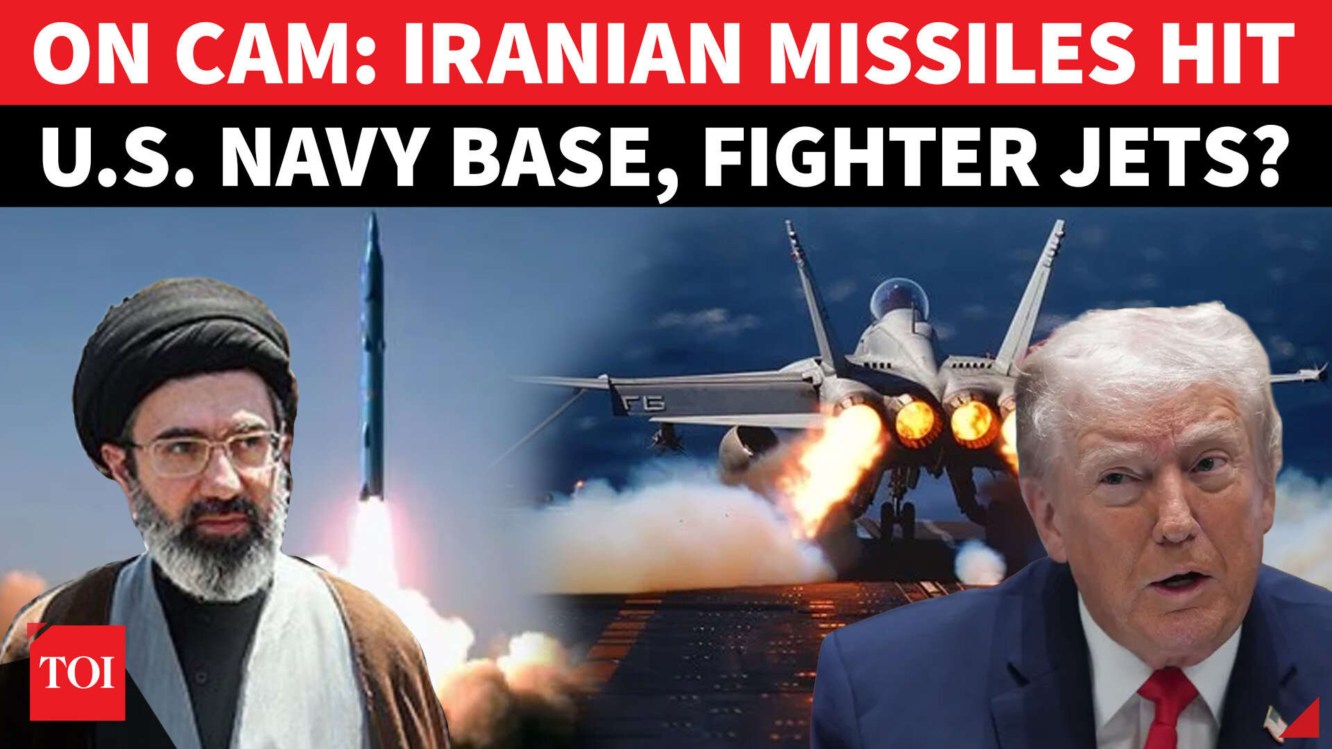 On cam: Iranian missiles bombard US fighter jet base in stunning strike ...