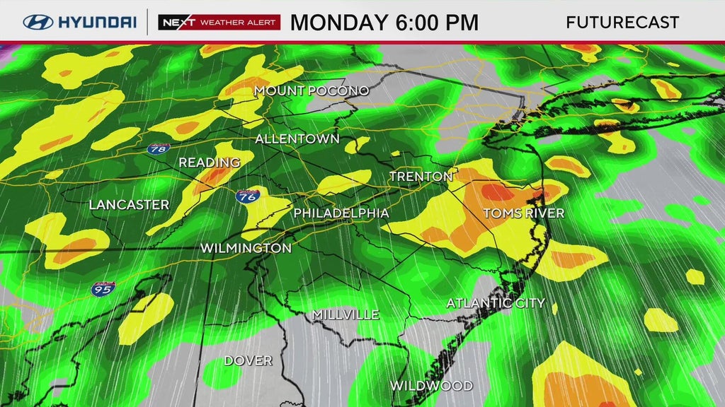 Strong storms roll through Philadelphia area, bringing heavy rain and ...