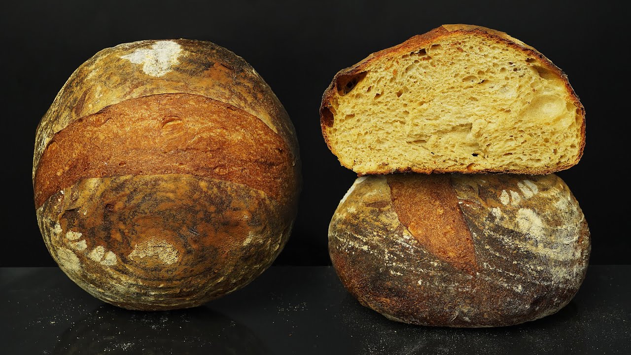 21-hour sweet potato boule artisan bread recipe with soft crumb