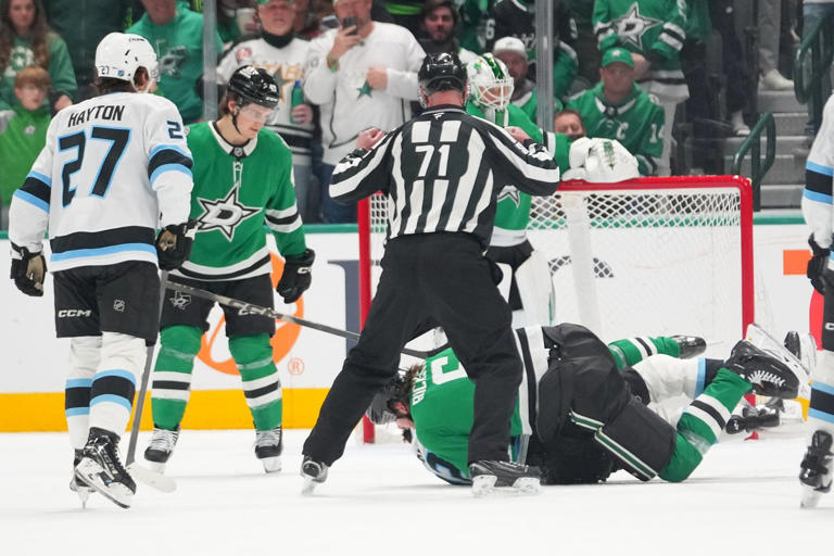 Mammoth beat Stars 6-3, ending Dallas' franchise-record point streak at ...