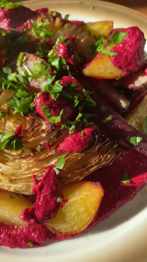 Roasted beetroot and cabbage a flavor-packed healthy dish