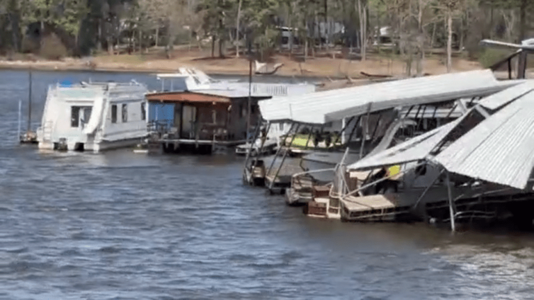 Boats damaged and destroyed at Bullfrog Marina in Marion County