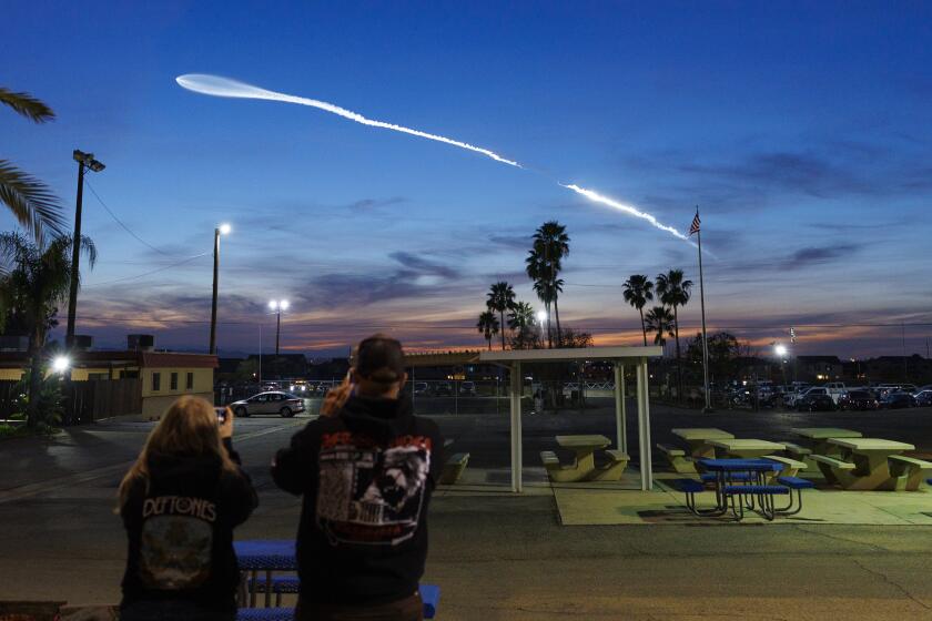 SpaceX launches rocket Monday night, seen across Southern California
