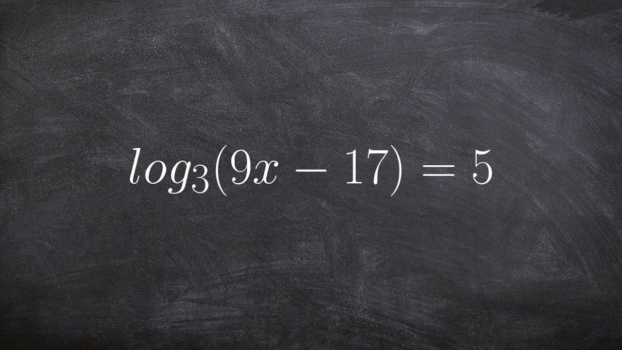 Converting an equation to exponential form
