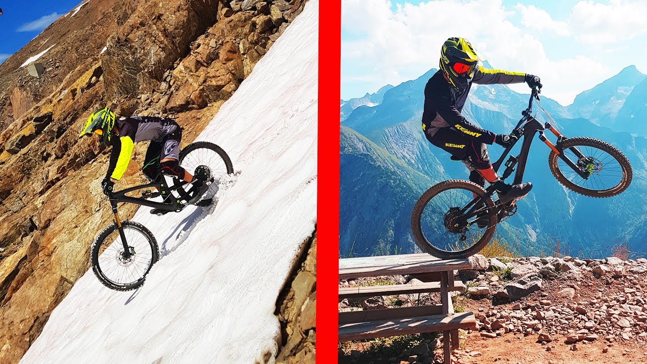 Crash en VTT de descente aux Deux Alpes, grosse chute