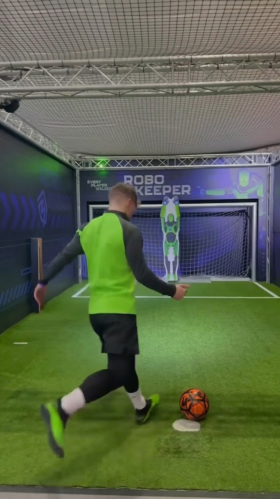 Testing soccer power against an advanced robot goalkeeper