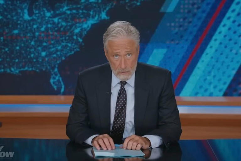 Jon Stewart predicts Donald Trump will soon be out after girls' school ...