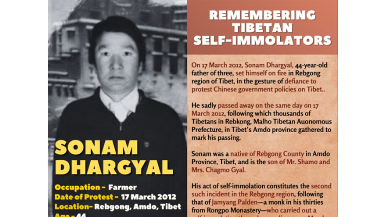 Tibetan admin commemorates monk's self-immolation protest anniversary