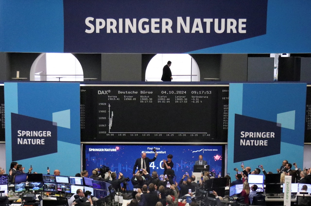Springer Nature shares recover some ground on upbeat outlook