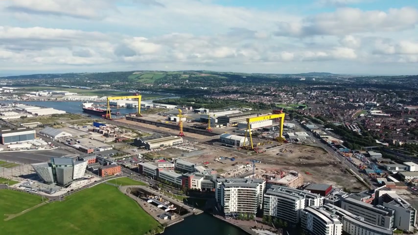 Titanic Quarter, Belfast: Drone tour of waterfront transformation