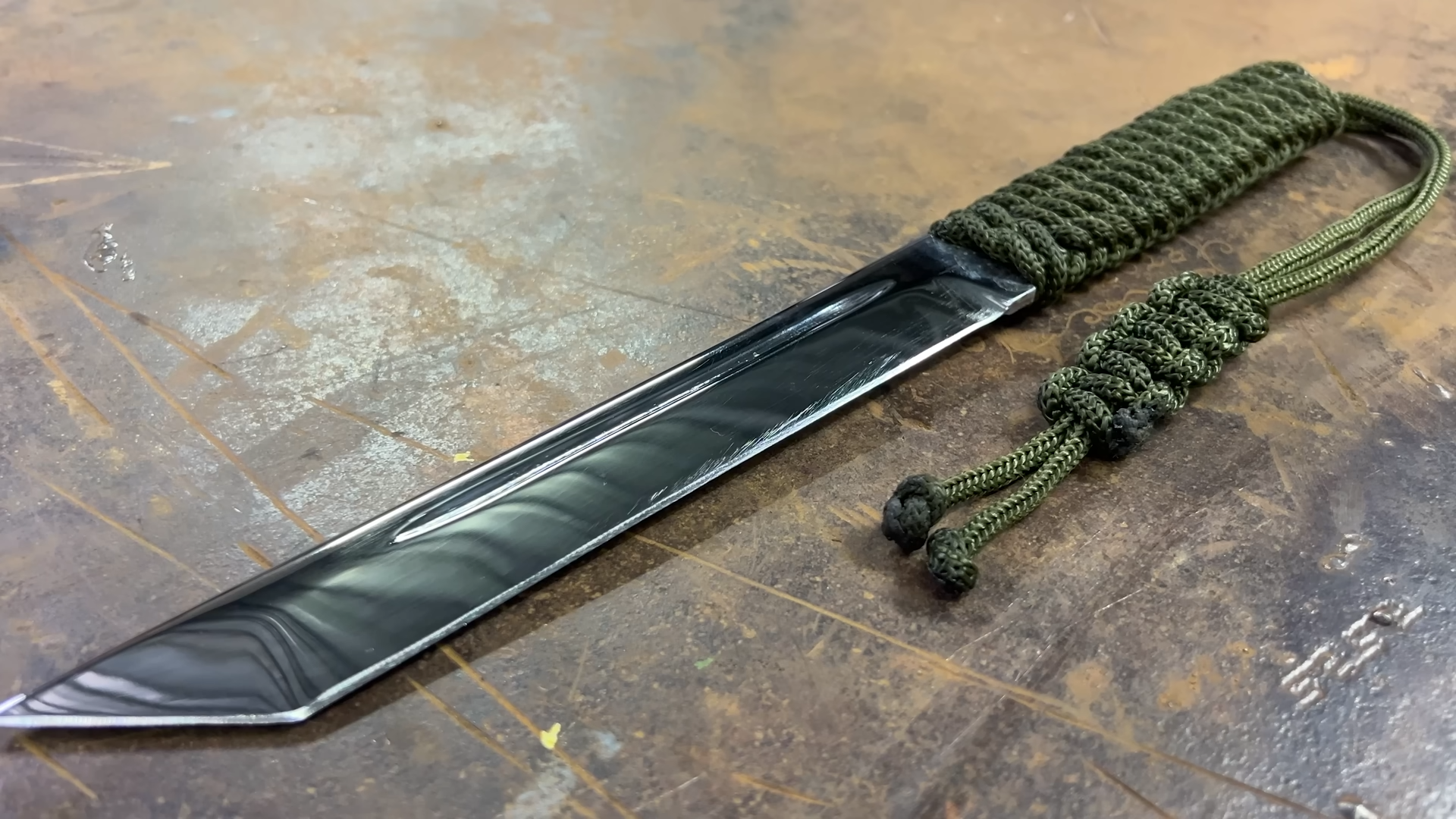 A blacksmith’s process using reclaimed spring steel