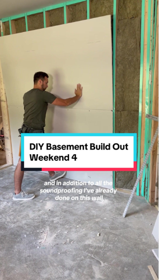 DIY basement build out weekend 4 hanging drywall begins