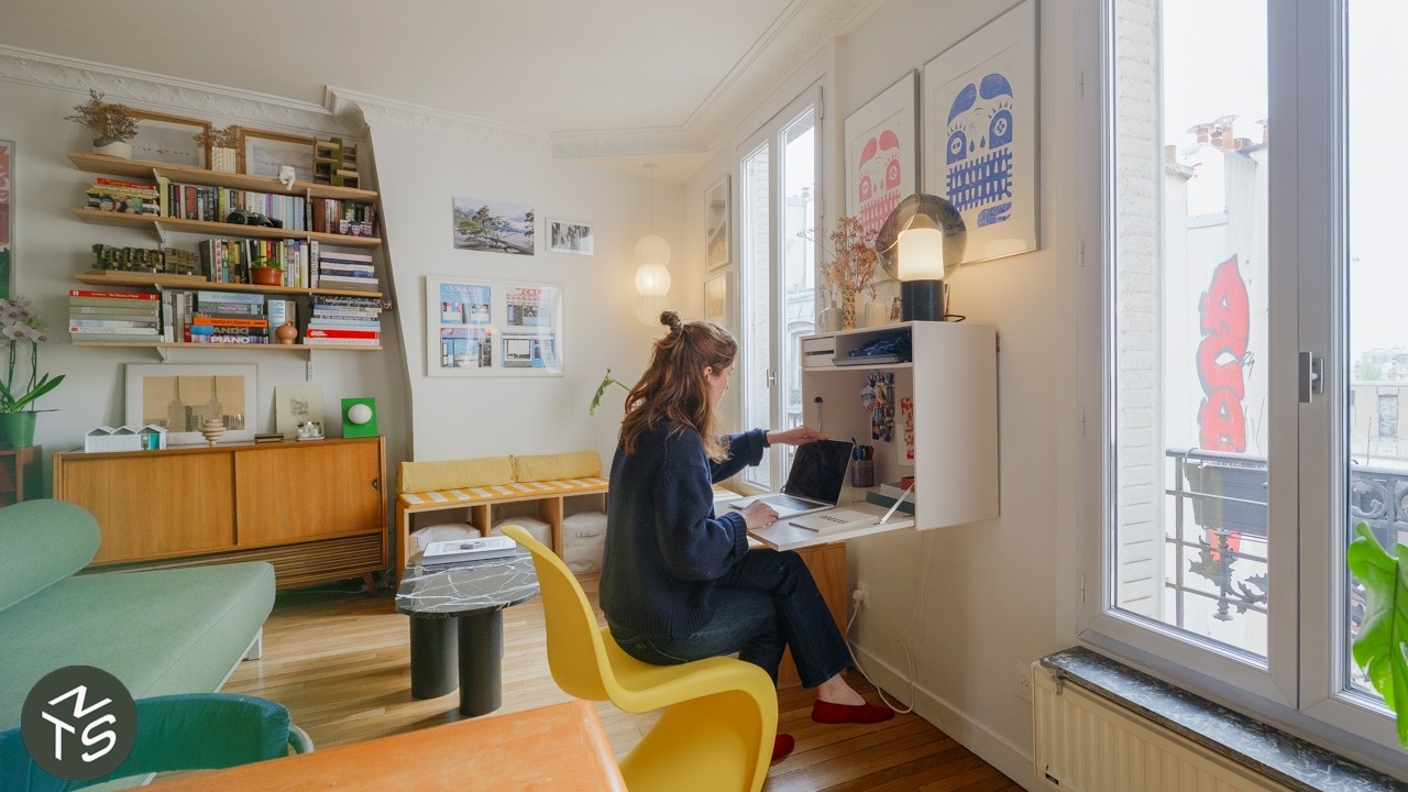 Watch an architect rethink a 420 sqft apartment with hidden solutions