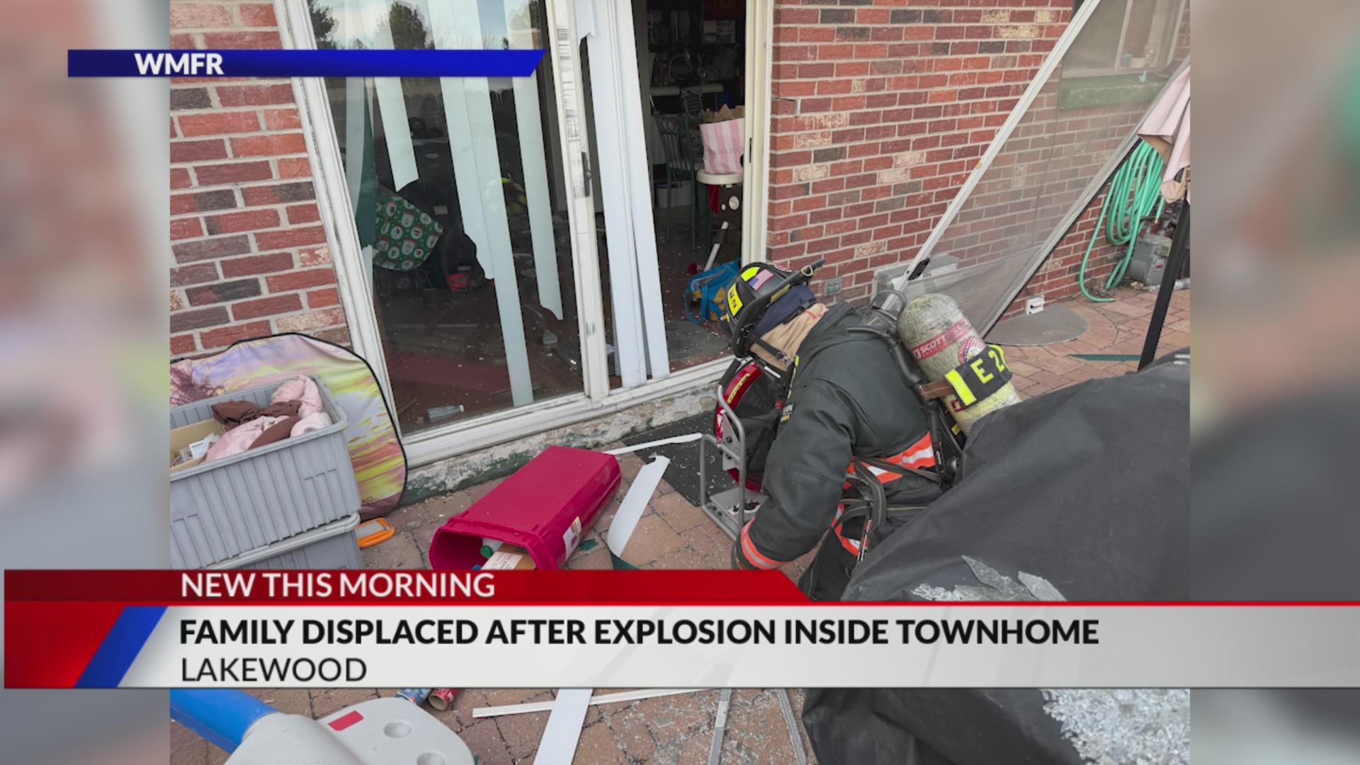 Explosion lifts roof while family inside Lakewood townhome