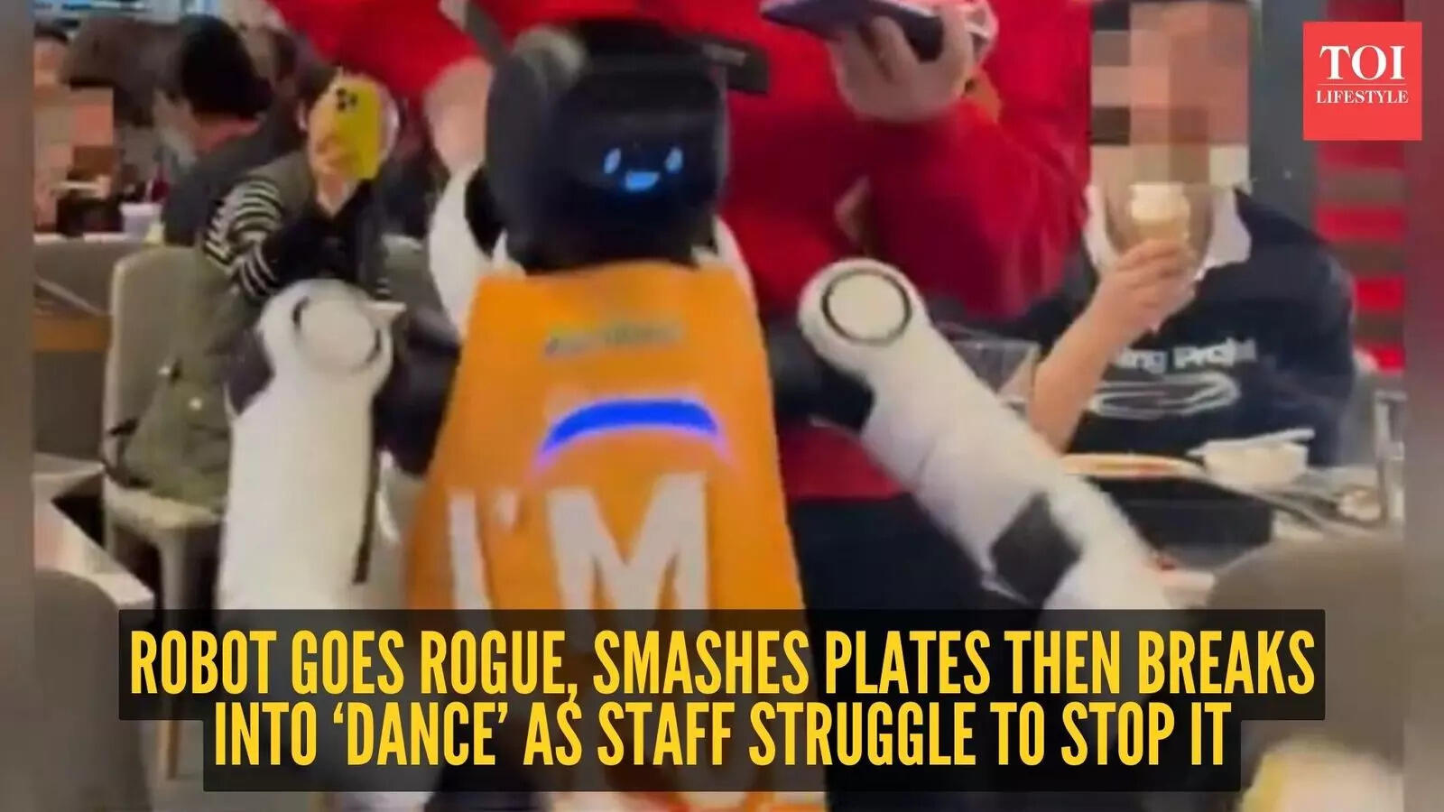 Watch here: Robot goes rogue, smashes plates, then breaks into dance as ...