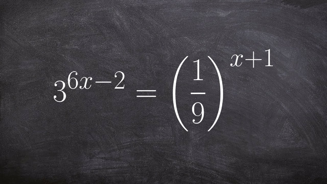 Creating same base with negative exponents to solve an equation