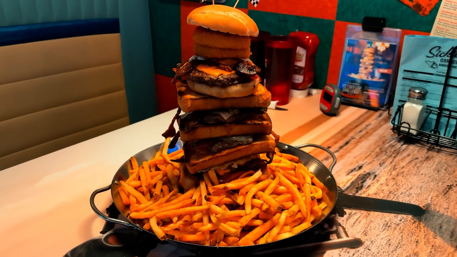 My hardest burger challenge, almost everyone fails this!