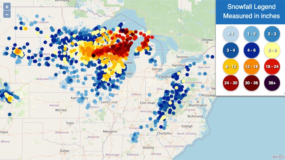 Midwest winter storm Iona smashed snow records in Michigan, Wisconsin ...