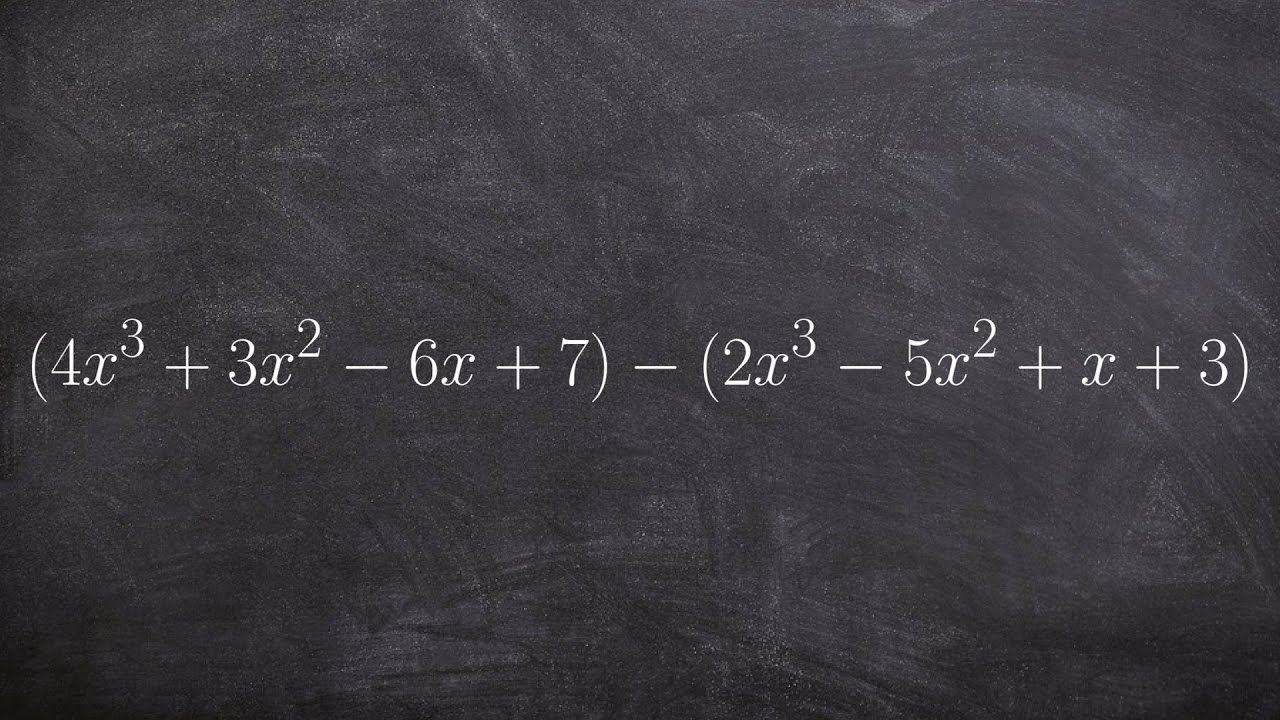 Learning to subtract two polynomials with multiple terms