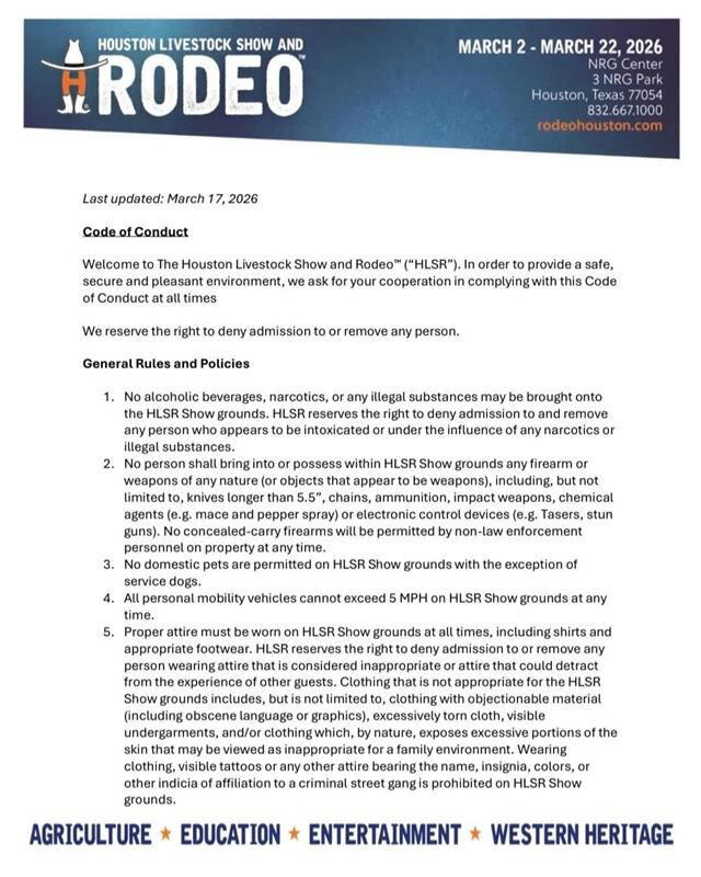 Houston Rodeo tightens rules on dress code, fighting after brawls force ...