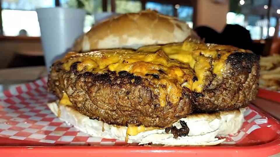 Five pounds of beef and two pounds of fries food challenge
