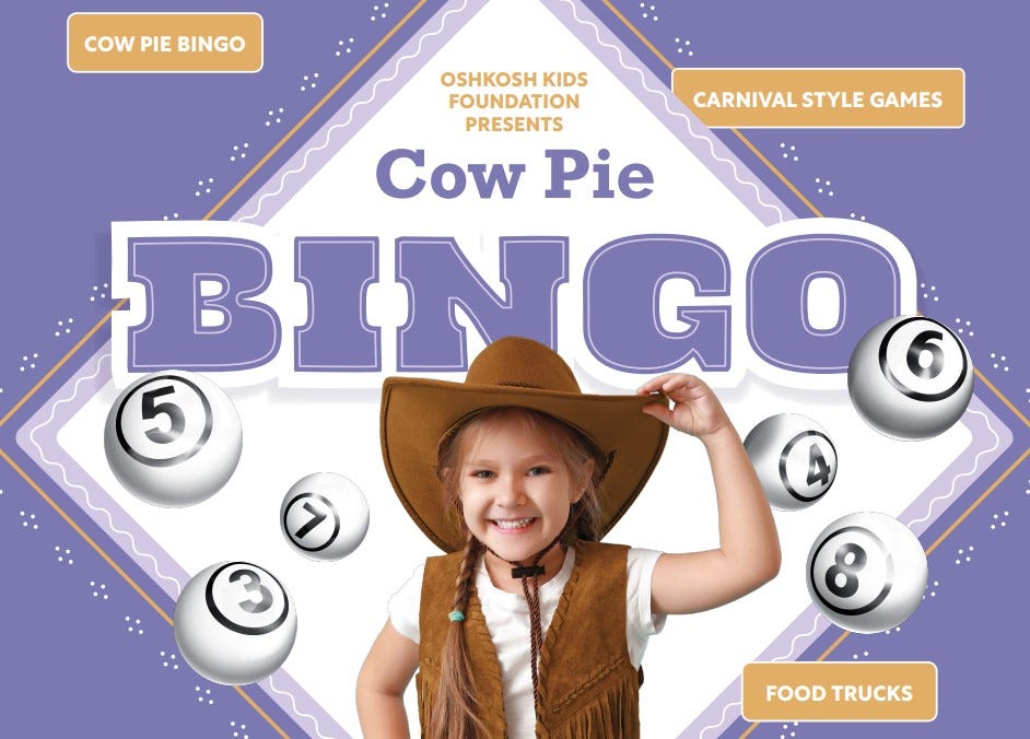 Community invited to Cow Pie Bingo fundraiser in Oshkosh on June 14