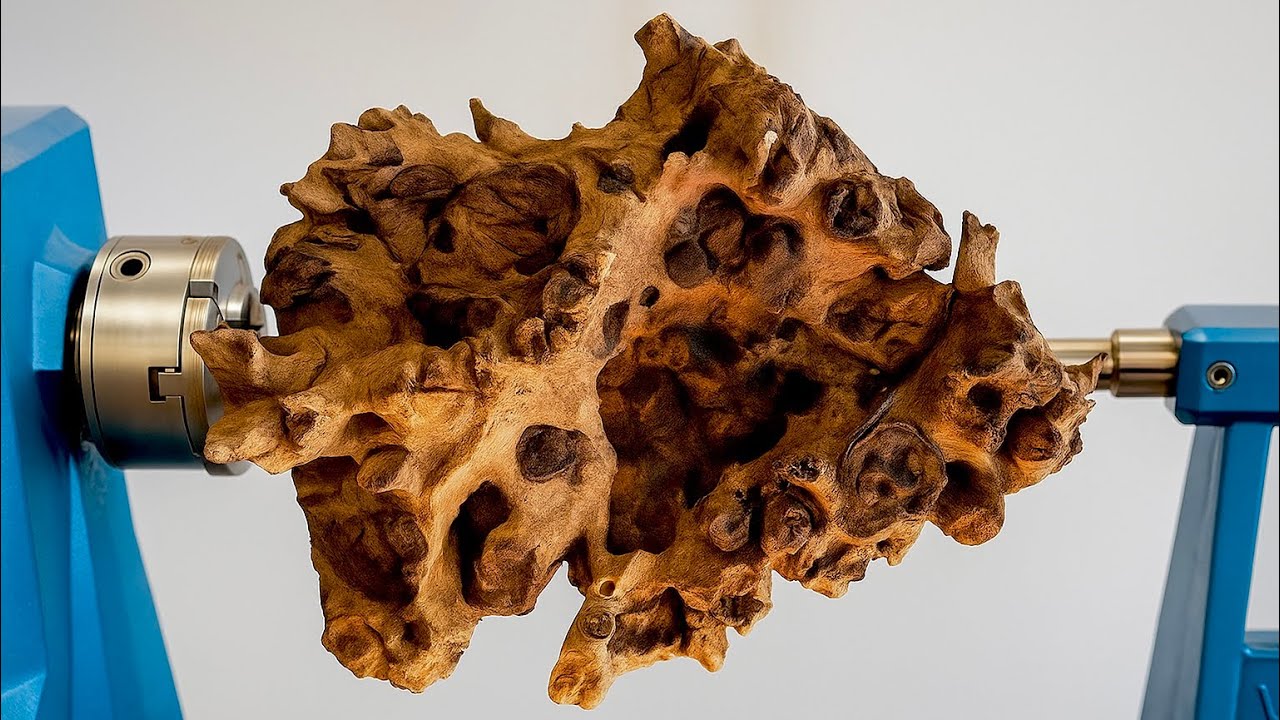 This 'lava wood' looked unreal on the lathe