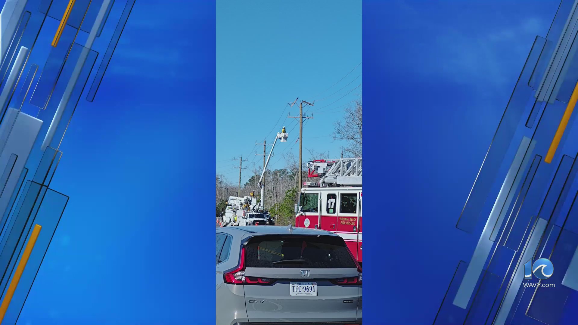 VBPD: Downed wires and transmitter fire causes closure on Sandbridge Road