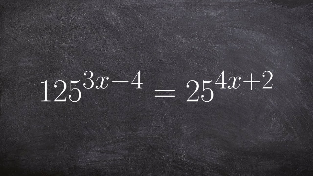 How to use the same base to solve an equation with exponents