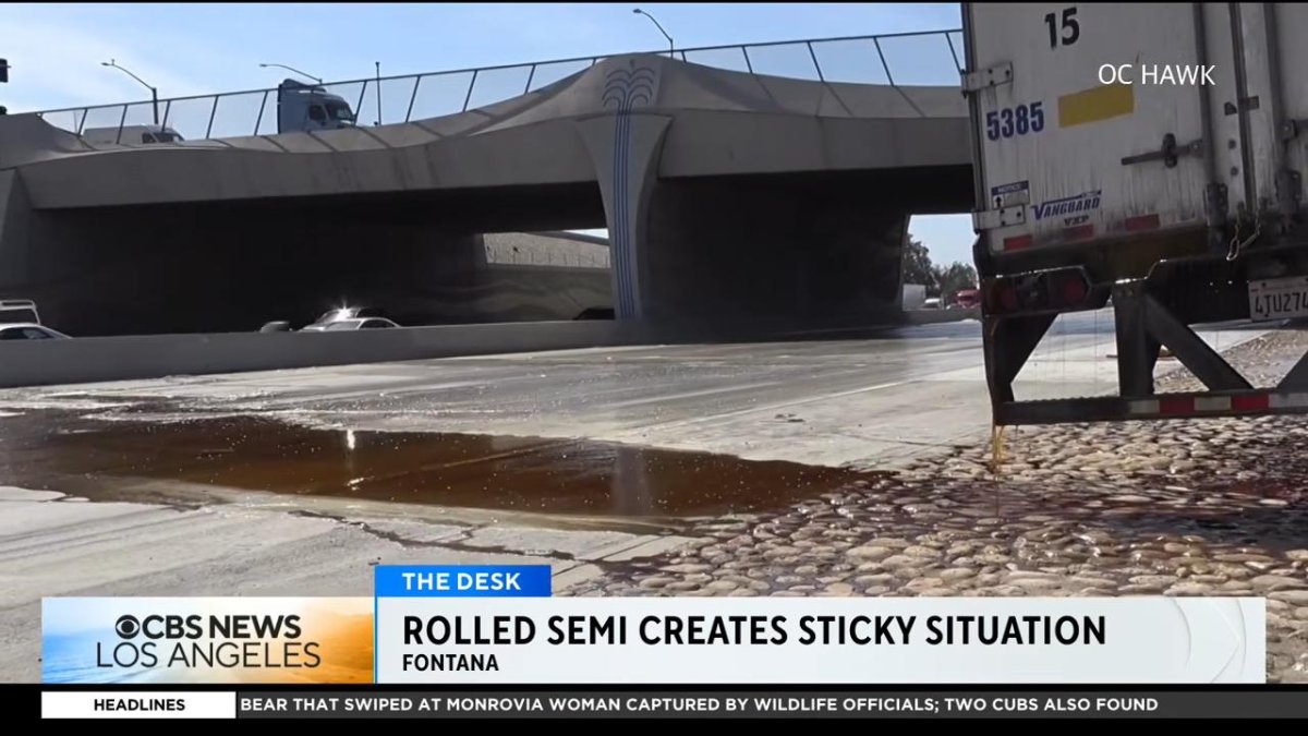 Syrup spill closes California highway for nearly 9 hours