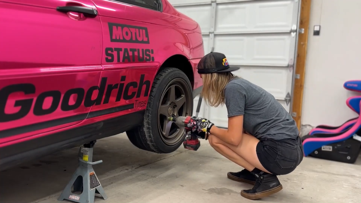 Getting ready for drifting with new wheels