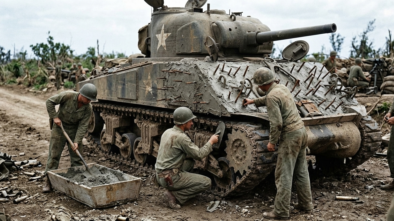 3.5-inch spikes - welded onto tanks to stop enemy soldiers
