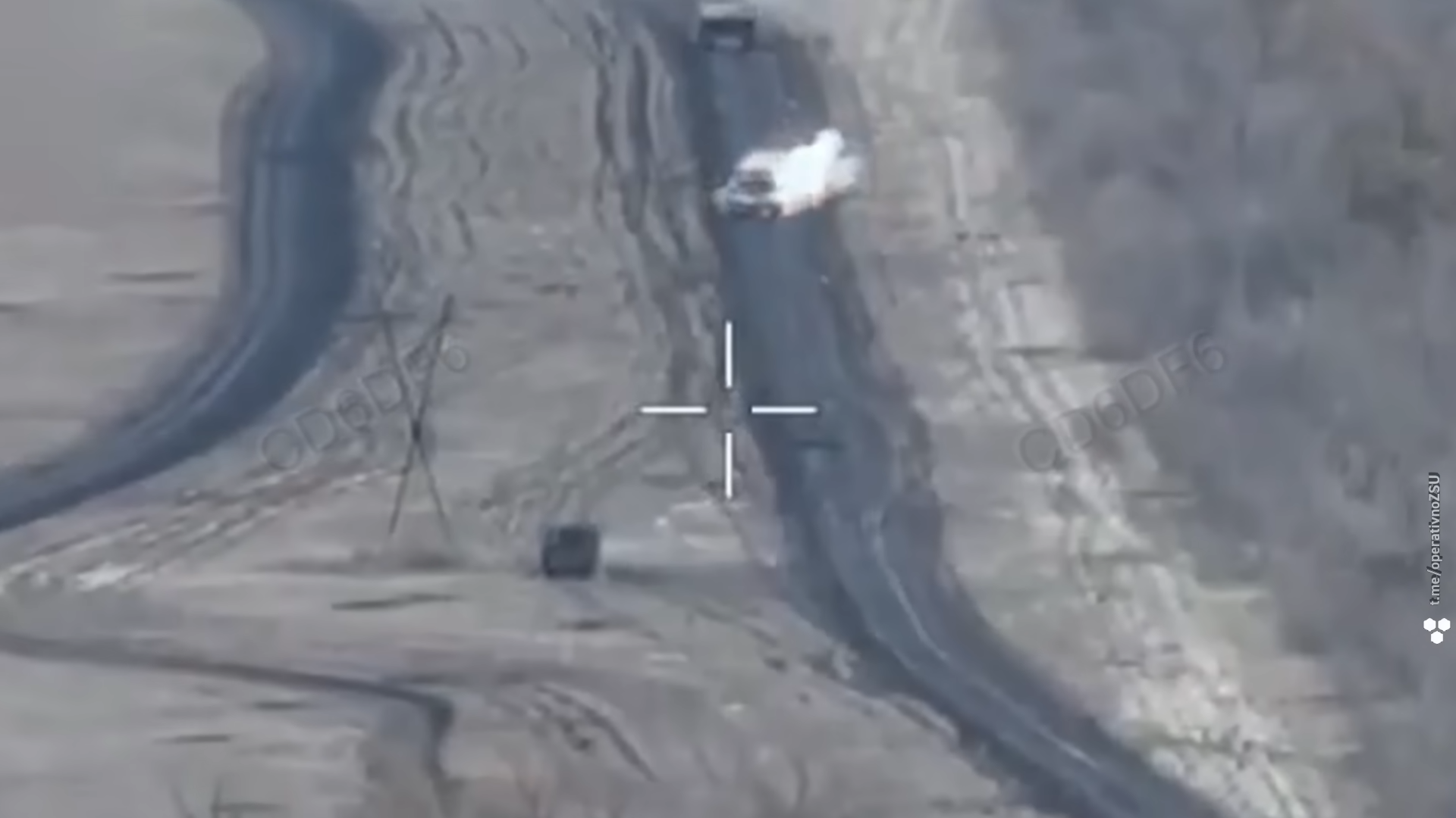 Leopard 2 tank ambushes Russian convoy in Donbas