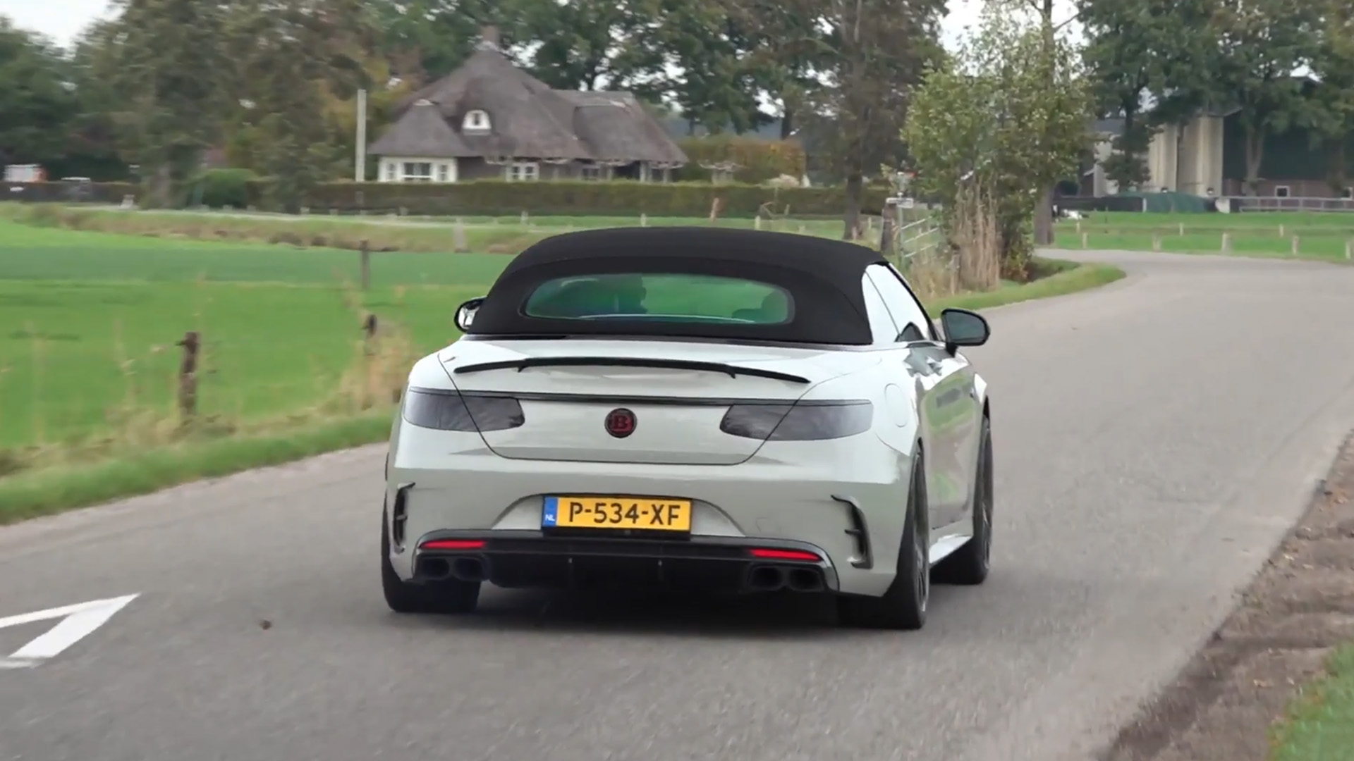 Brabus Rocket 800 wild acceleration on country road